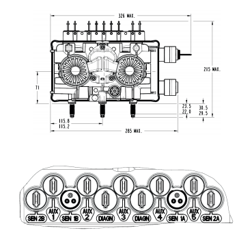 Haldex Eb+3 ECU, GEN3 EBS With 2 Modulators 950823IC ...